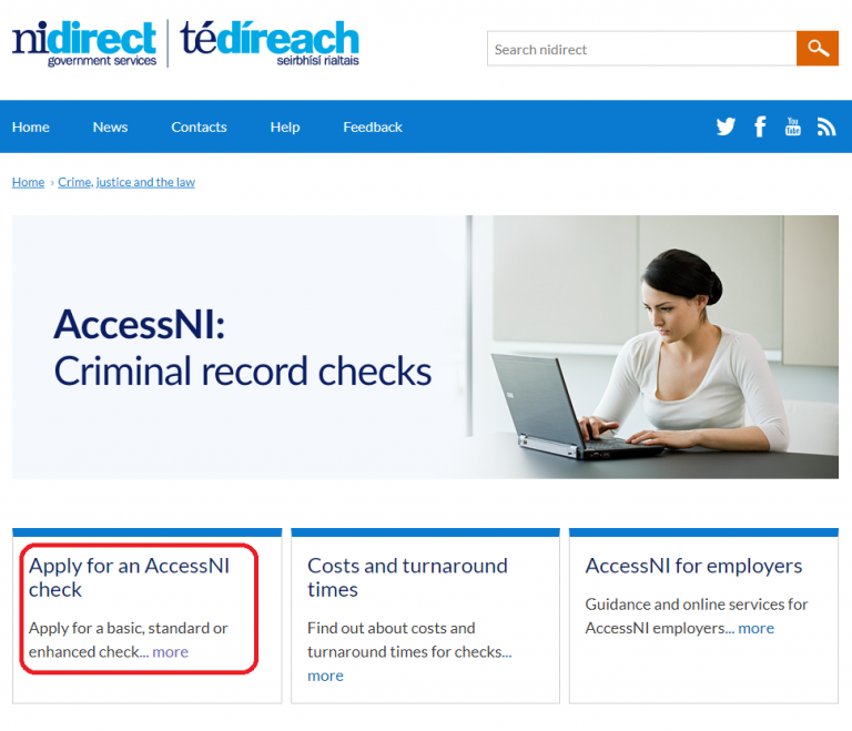 AccessNI Instructions for New Leaders – Bloomfield Presbyterian Church